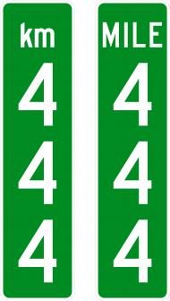 Milepost Sign 3 Digits - D10-3 | Streetsigns.com