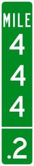 Intermediate Milepost Sign 3 Digits - D10-3A | Streetsigns.com