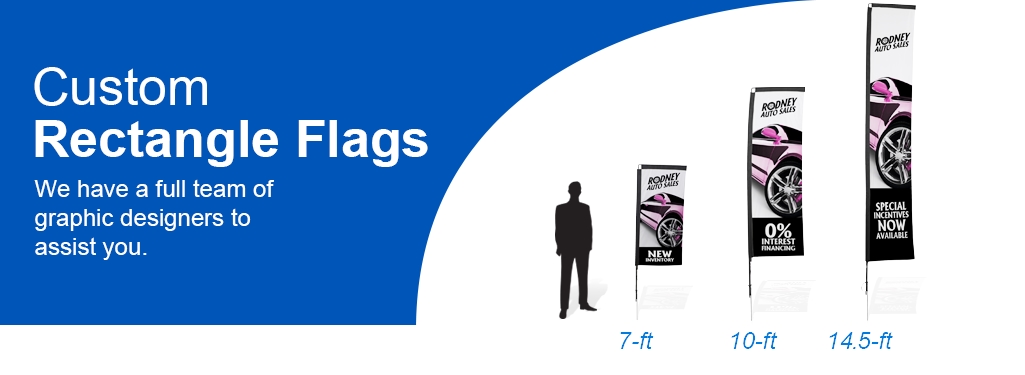 Rectangle Flags - Order Custom Rectangle Flags | Banners.com