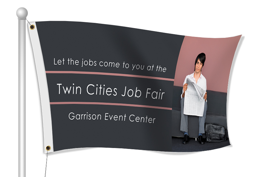 Custom Job Fair Fabric Flags - Order Today | Banners.com