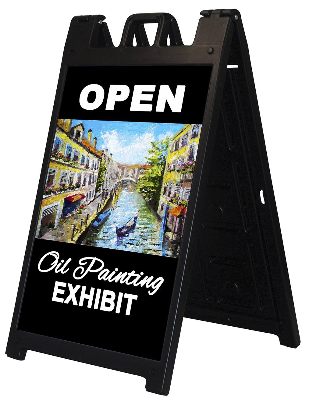Black Signicade Deluxe A-Frame - Plastic Sidewalk Sign