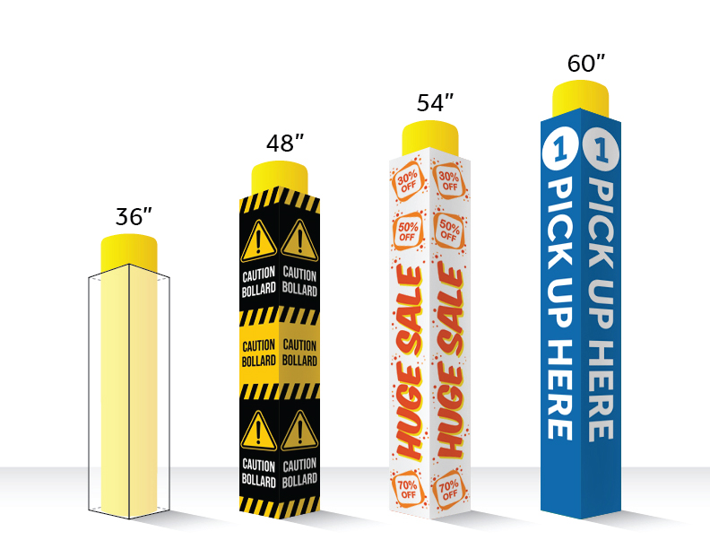 Custom Bollard Covers | Lawnsigns.com